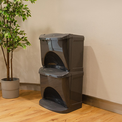 Nexus® Stack 16G - Stackable Recycle Bins with Lids - Glasdon, inc