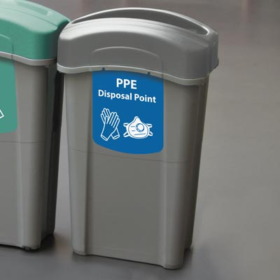 Express Pack of 3 Eco Nexus® 23G PPE Waste Containers – Office PPE Bin ...