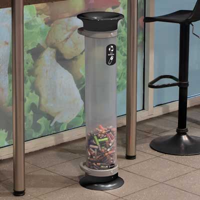 C-Thru™ 15Q Battery Recycling Bin – Battery Collection Tube – Glasdon, Inc.