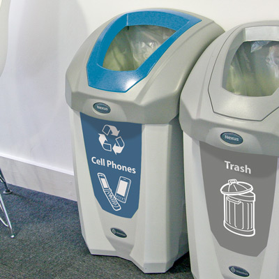 Nexus® 8G Cell Phone Recycle Bin - Modern Design - Glasdon. Inc.