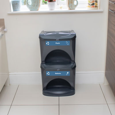 Nexus® Stack 16G - Stackable Recycle Bins with Lids - Glasdon, inc