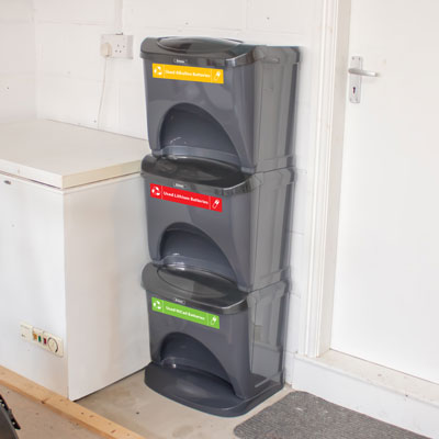 Nexus® Stack 24G - Stackable Battery Collection Container - Glasdon, inc