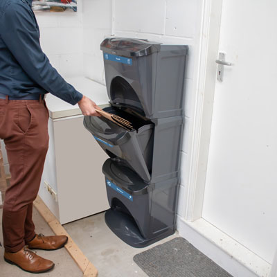 Nexus® Stack 24G - Stackable Trash Recycling Bins - Glasdon, inc