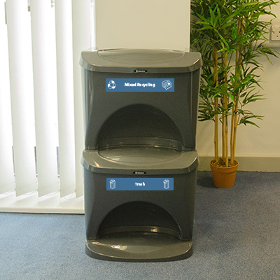Nexus® Stack 16G - Stackable Recycle Bins with Lids - Glasdon, inc