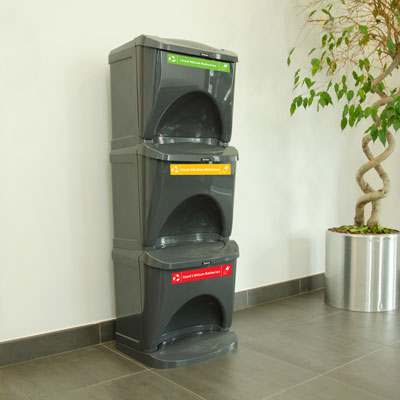 Nexus® Stack 24G - Stackable Battery Container with Variety Decal Set ...