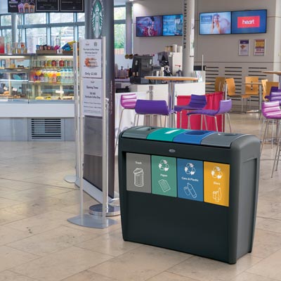 Nexus® Transform Quad Recycling Station - Glasdon, Inc