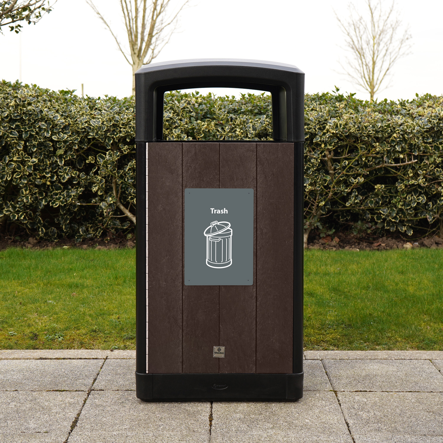 Origin™ Curve 29G Recycling Bin - Made with Recycled Materials | Glasdon