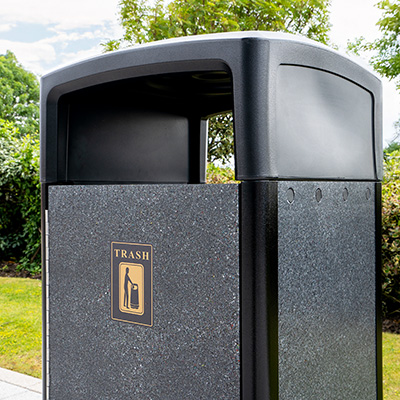 Origin™ EcoCurve 40G Trash Can | Glasdon